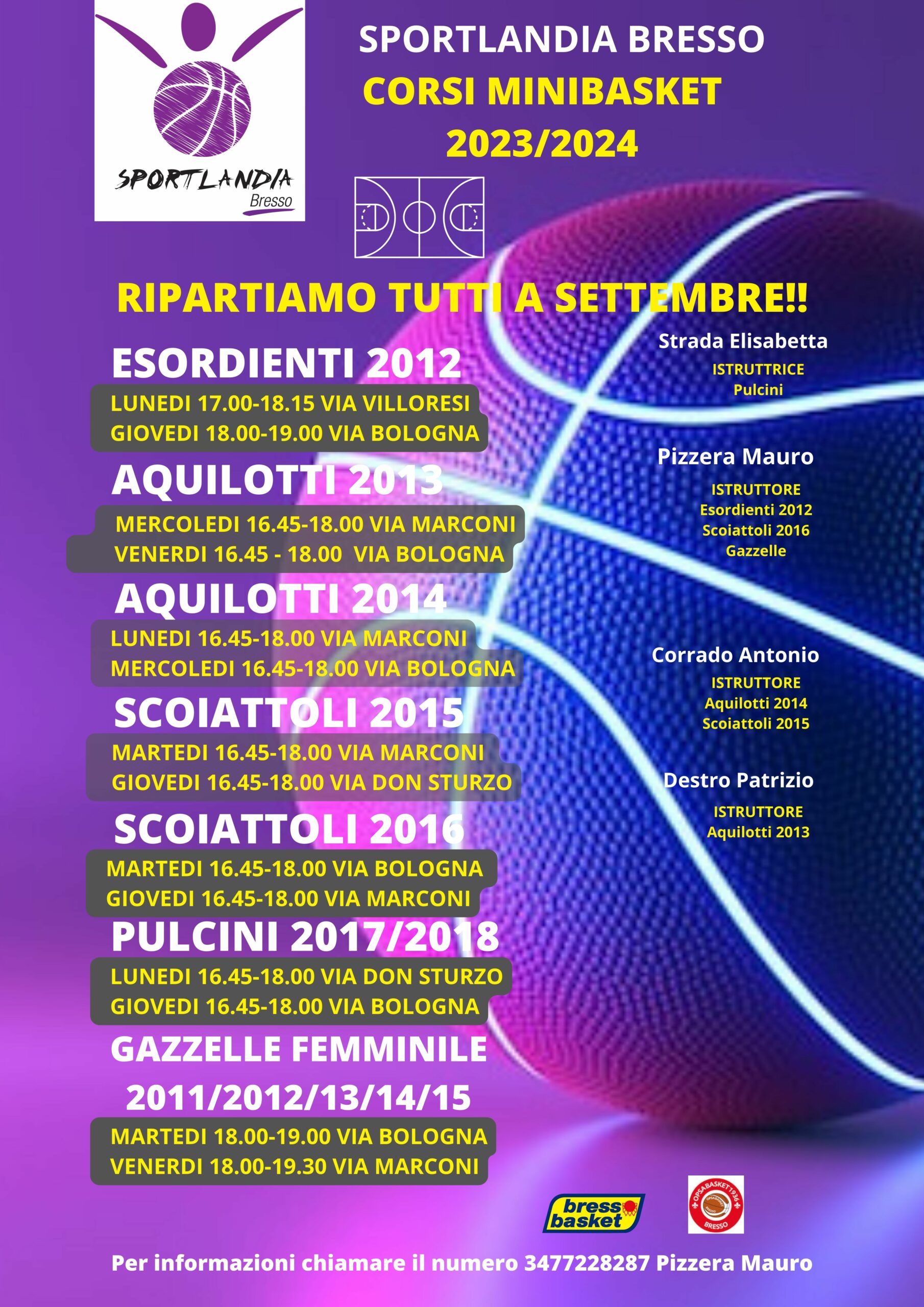 Orari stagione 20232024 (Scheda di esercizi (A4 verticale)) – Sportlandia Bresso